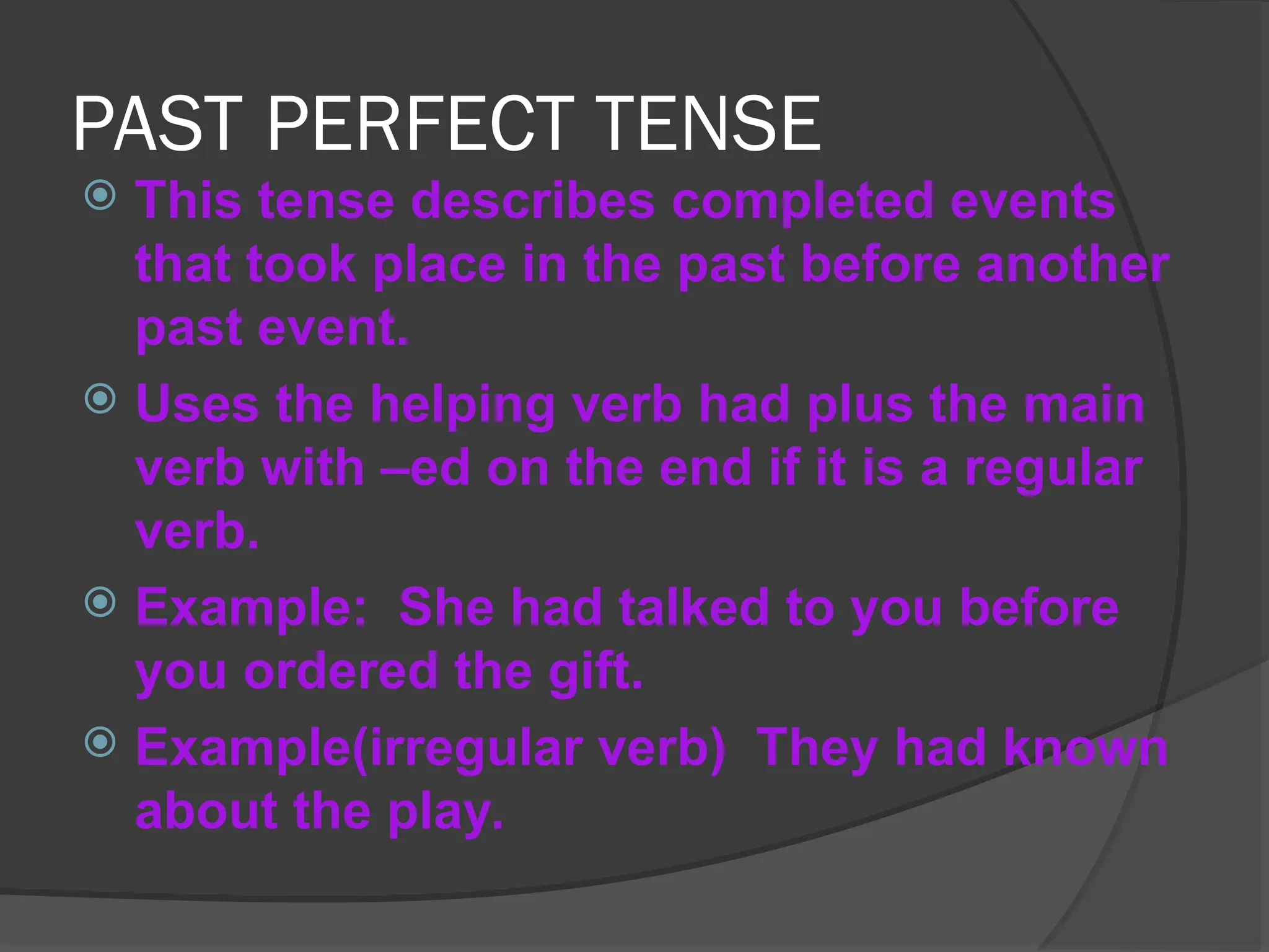 verb tenses.simple past prsnt and future | PPT