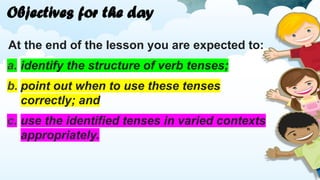 VERB TENSES: SIMPLE, PROGRESSIVE AND PERFECT | PPTX