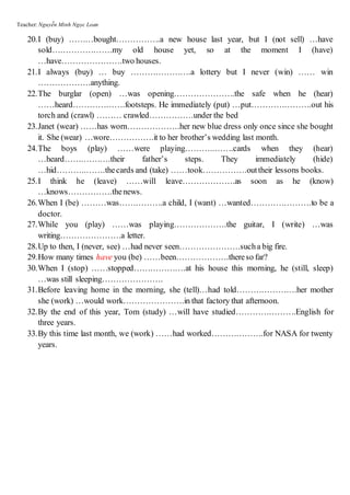Verb tenses | DOCX
