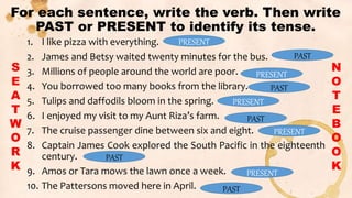 Verb tenses - Perfect Tense | PPTX