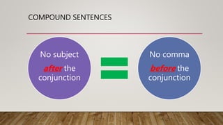 Verb tenses and conjunctions part 2 | PPTX