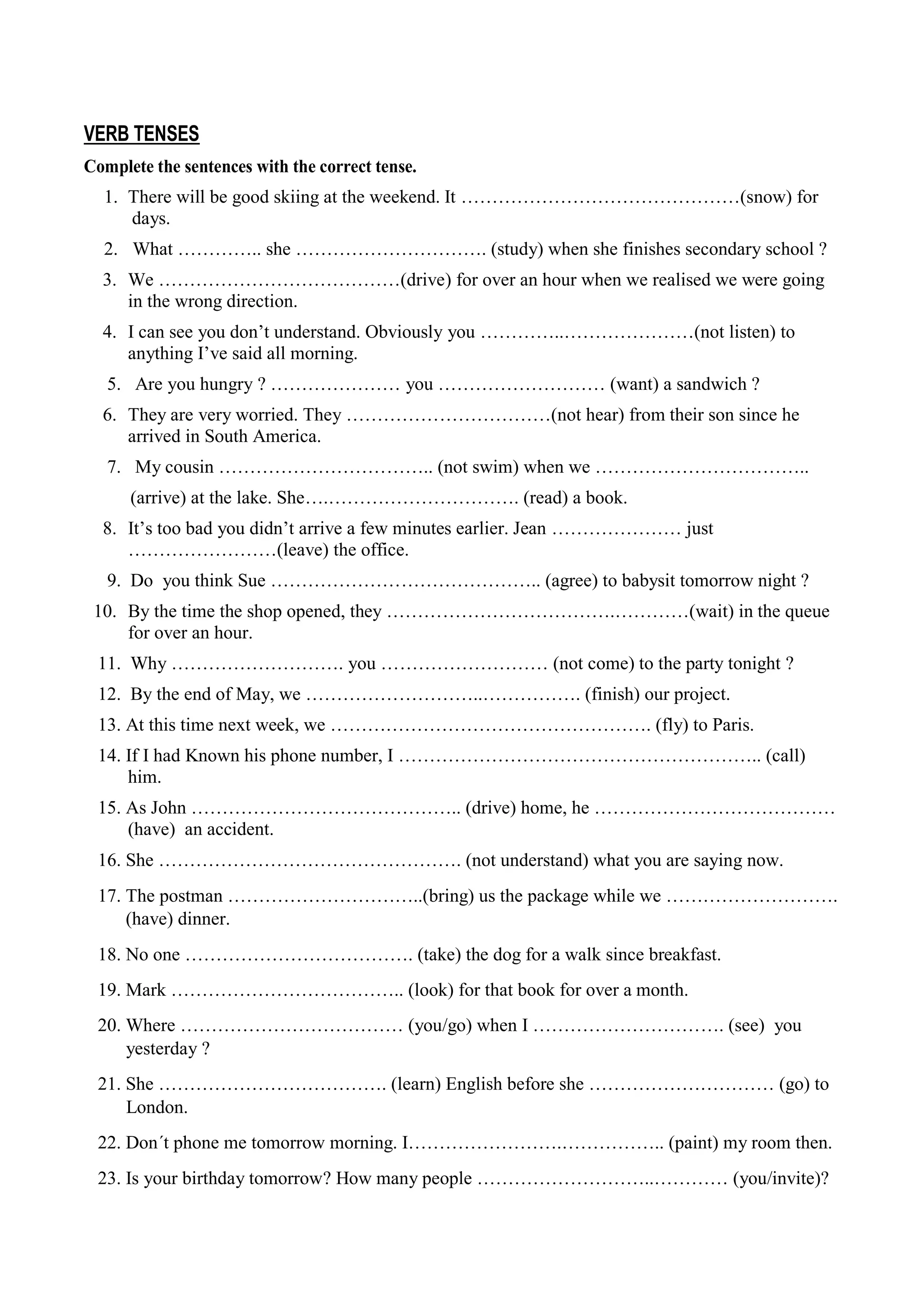 VERB TENSES exercise.pdf