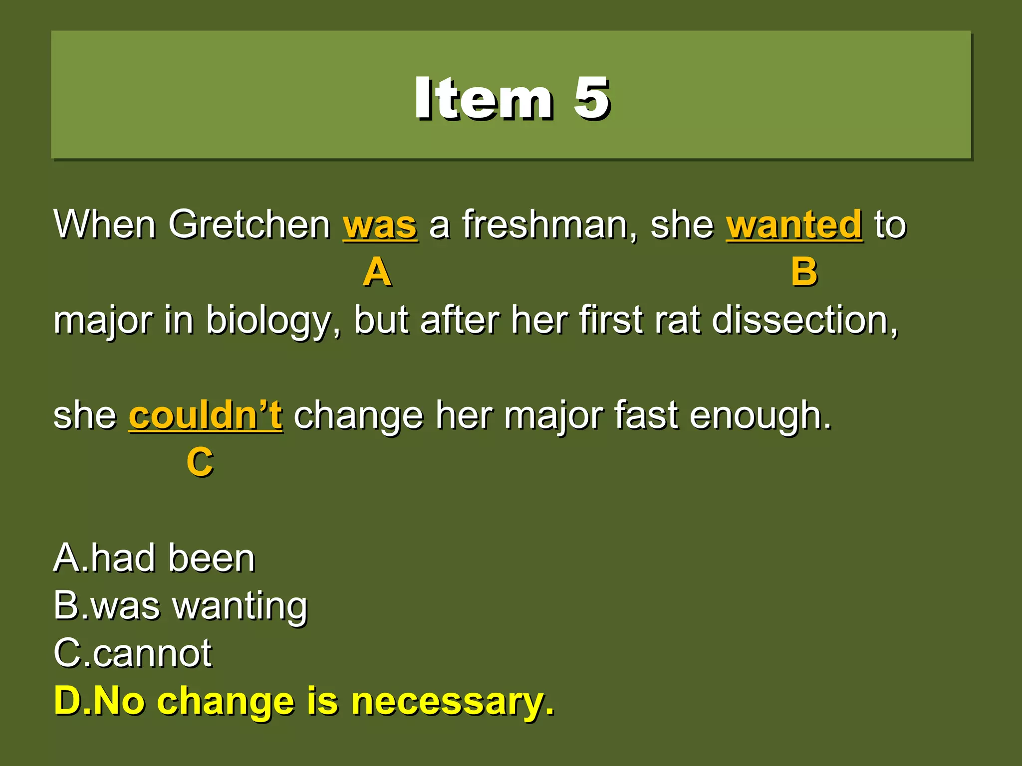Verb tense shift | PPT