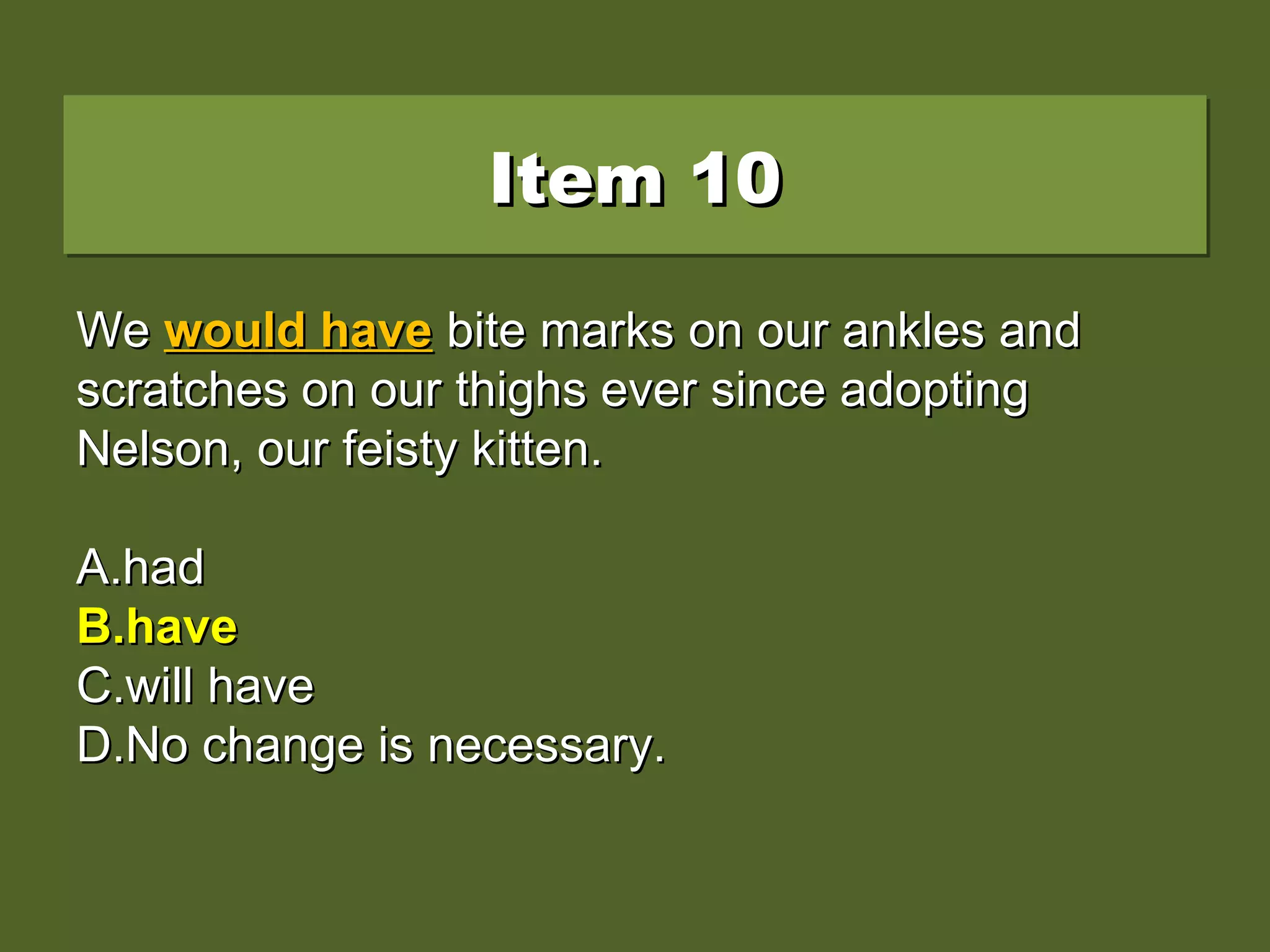 Verb tense shift | PPT