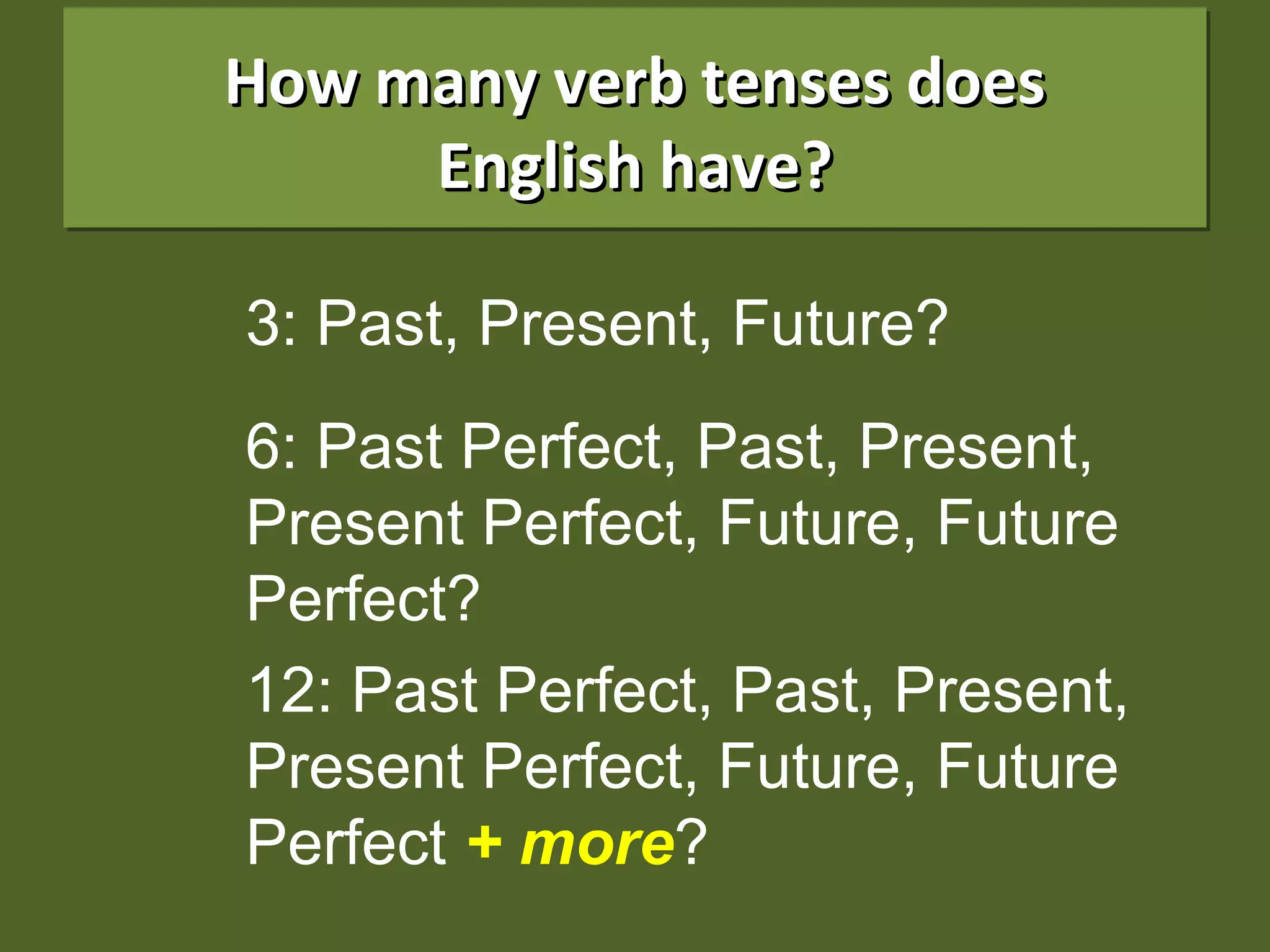 Verb tense shift | PPT