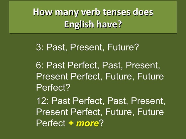 Verb tense shift | PPT | Bodybuilding | Sports