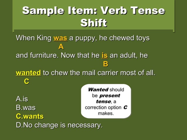 Verb tense shift | PPT | Bodybuilding | Sports