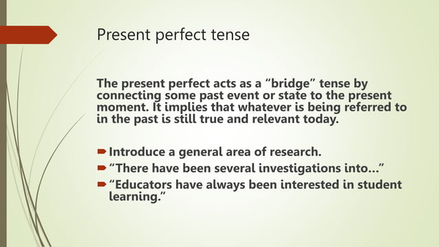 Verb tenses in Academic Writing presentation | PPTX