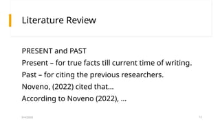 Verb Tenses in Research Paper - Chapter 1 to 5 | PPTX