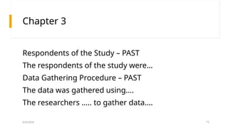 Verb Tenses in Research Paper - Chapter 1 to 5 | PPTX