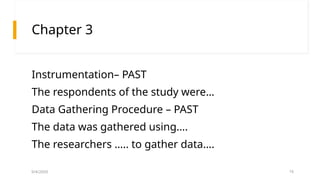 Verb Tenses in Research Paper - Chapter 1 to 5 | PPTX