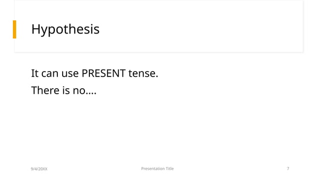 Verb Tenses in Research Paper - Chapter 1 to 5 | PPTX | Science