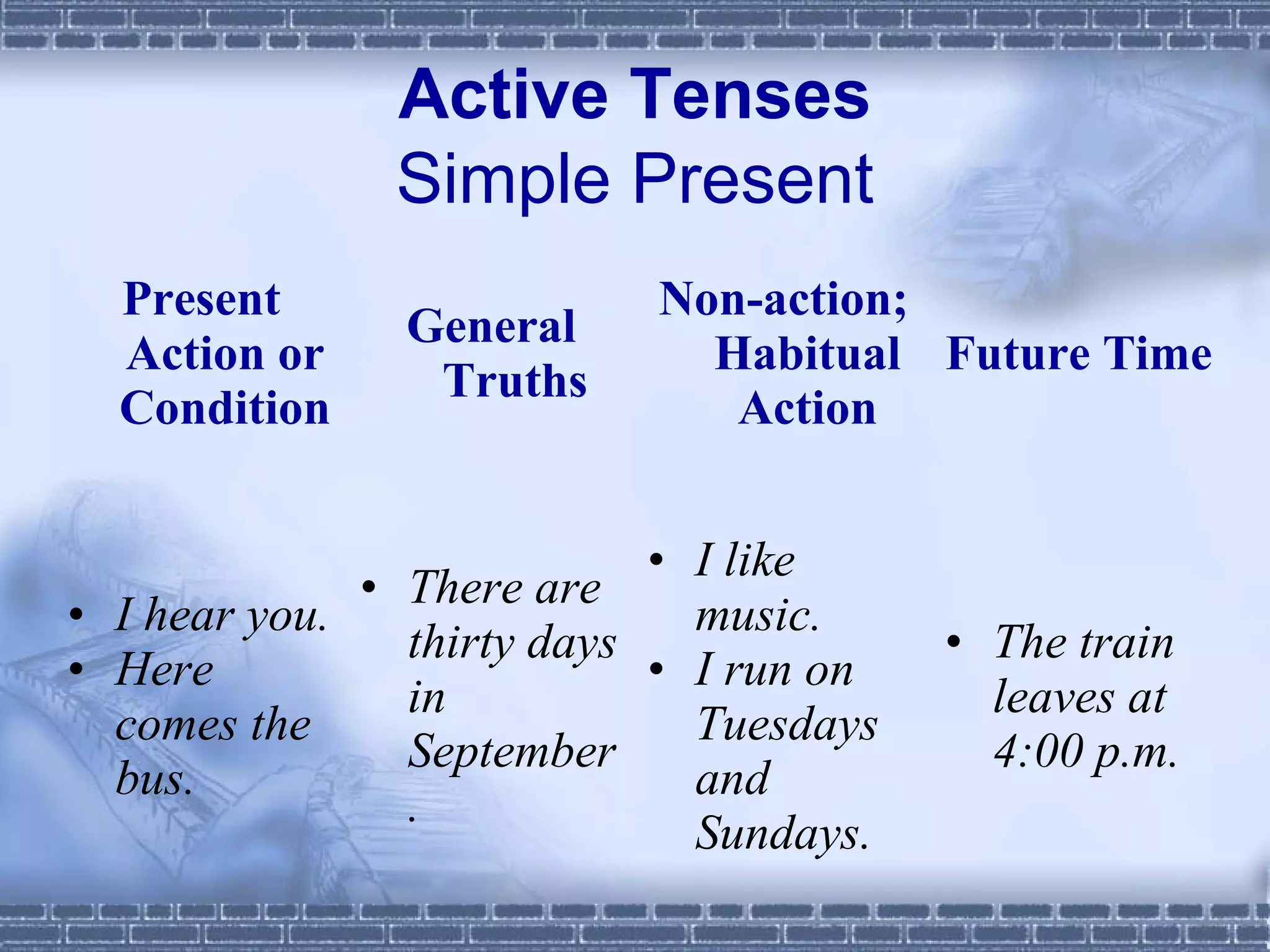 Verb tenses (lecture) | PPT | Education