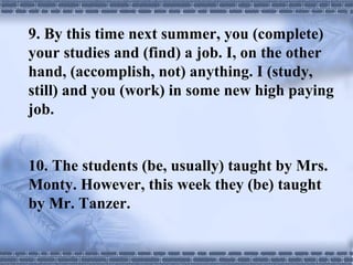 Verb tenses (lecture) | PPT