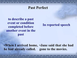 Verb tenses (lecture) | PPT | Education