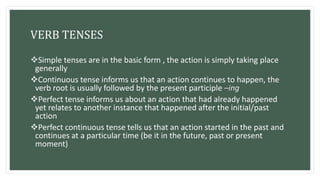 English Verb tenses presentation | PPTX