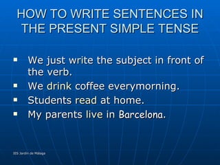 Verb Tenses Present Simple | PPT