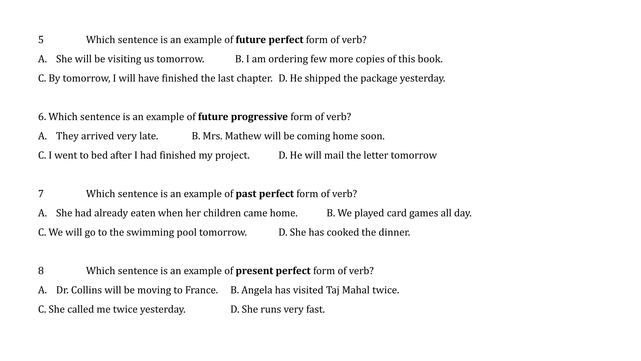 Verb tenses review | PPTX