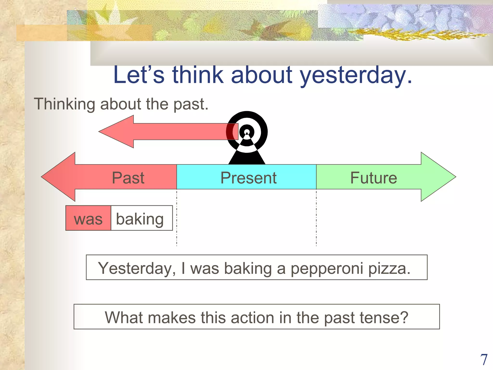 Verb tense time line | PPT