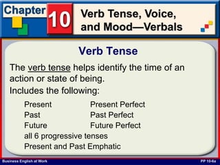 Verb tense voice and mood | PPTX