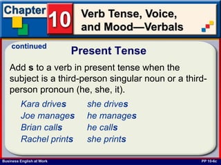 Verb tense voice and mood | PPTX