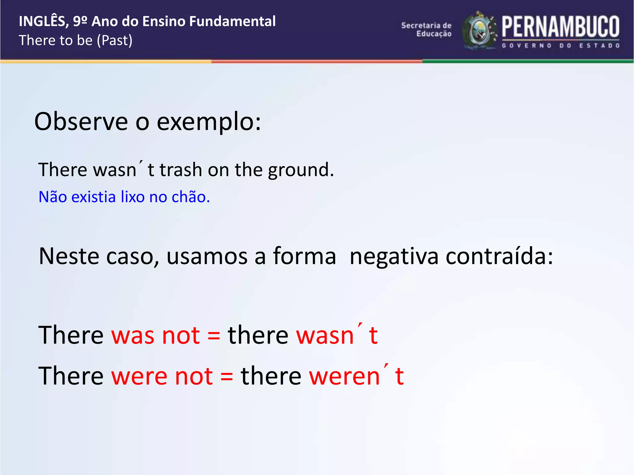 Verb there to be (simple past) | PPT