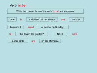 Verb to be | PPT