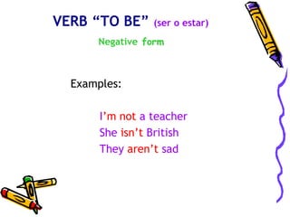 Verb to be | PPT