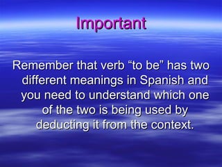 Verb to be | PPT