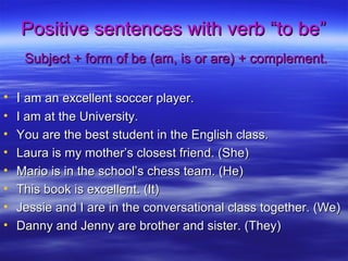 Verb to be | PPT