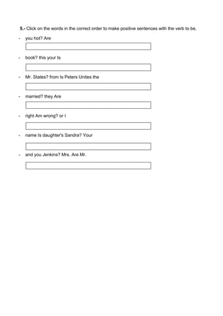 Verb to be | DOCX