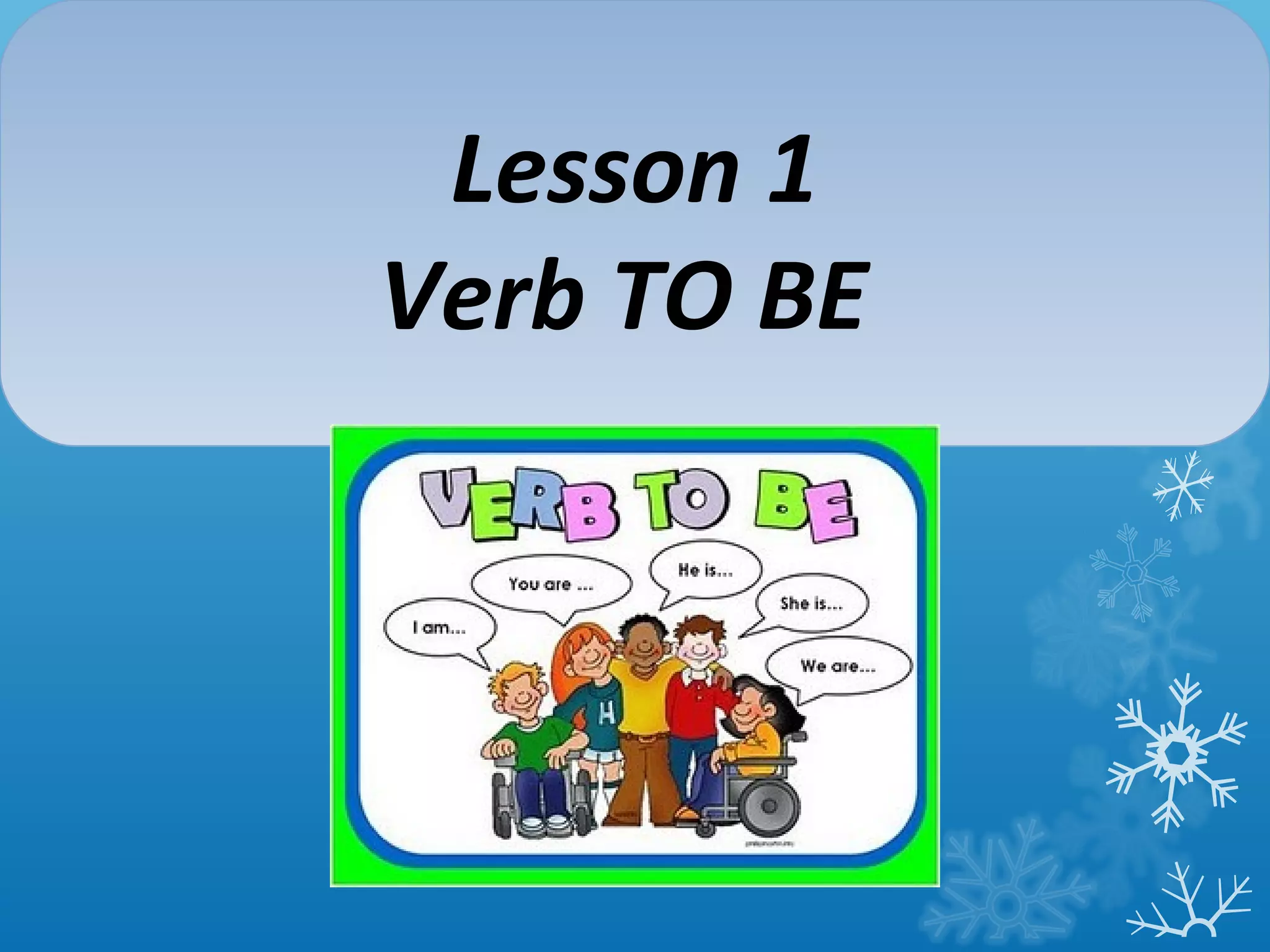 Verb to be | PPT