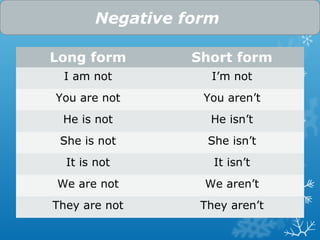 Verb to be | PPT
