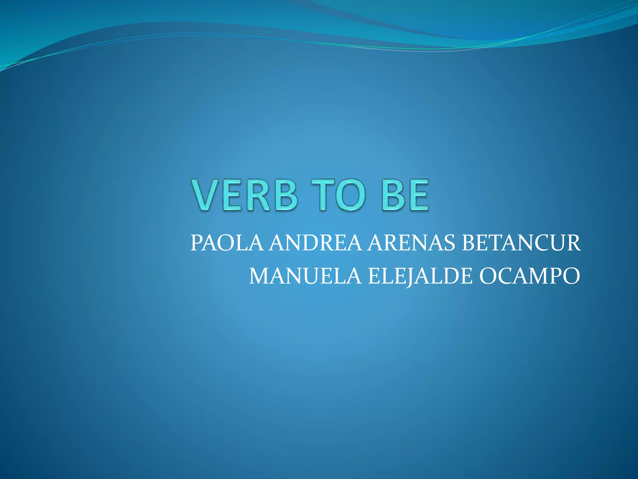Verb to be | PPT