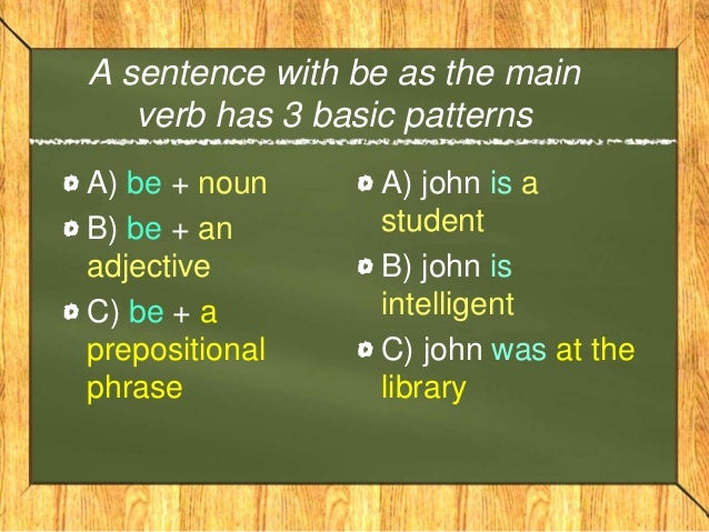 Teaching the Verb to be