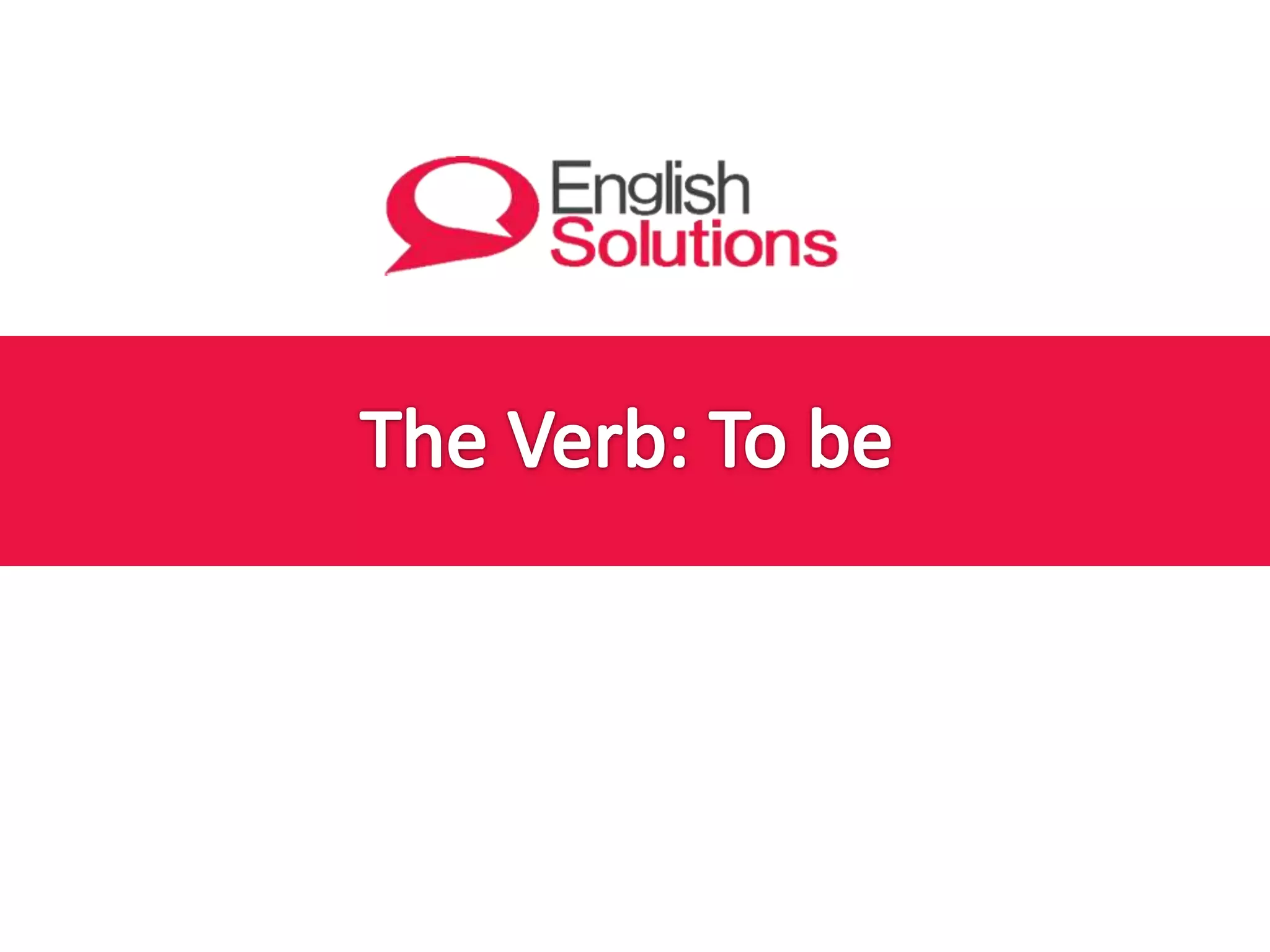 Verb to be | PPTX