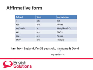Verb to be | PPT
