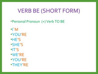Verb to be | PPT