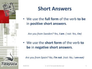 Verb To Be | PPT