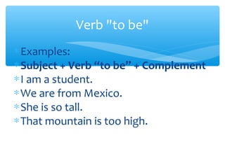 Verb to be | PPT