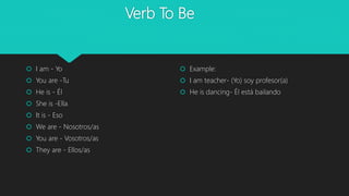 Verb to be | PPTX