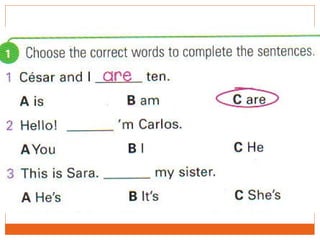 subject pronouns - verb to be positive and negative | PPT