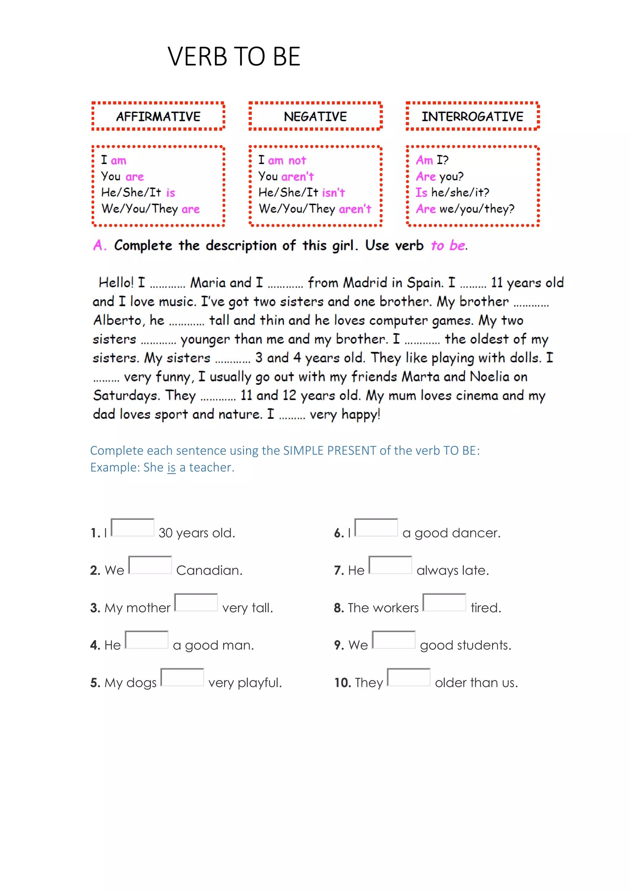 Verb To Be - Present and Past.pdf