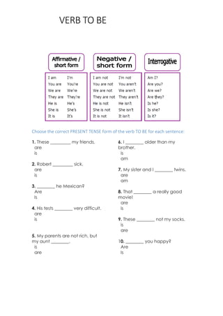 Verb To Be - Present and Past.pdf