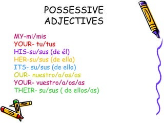Verb to be question words-possessive adjectives | PPT