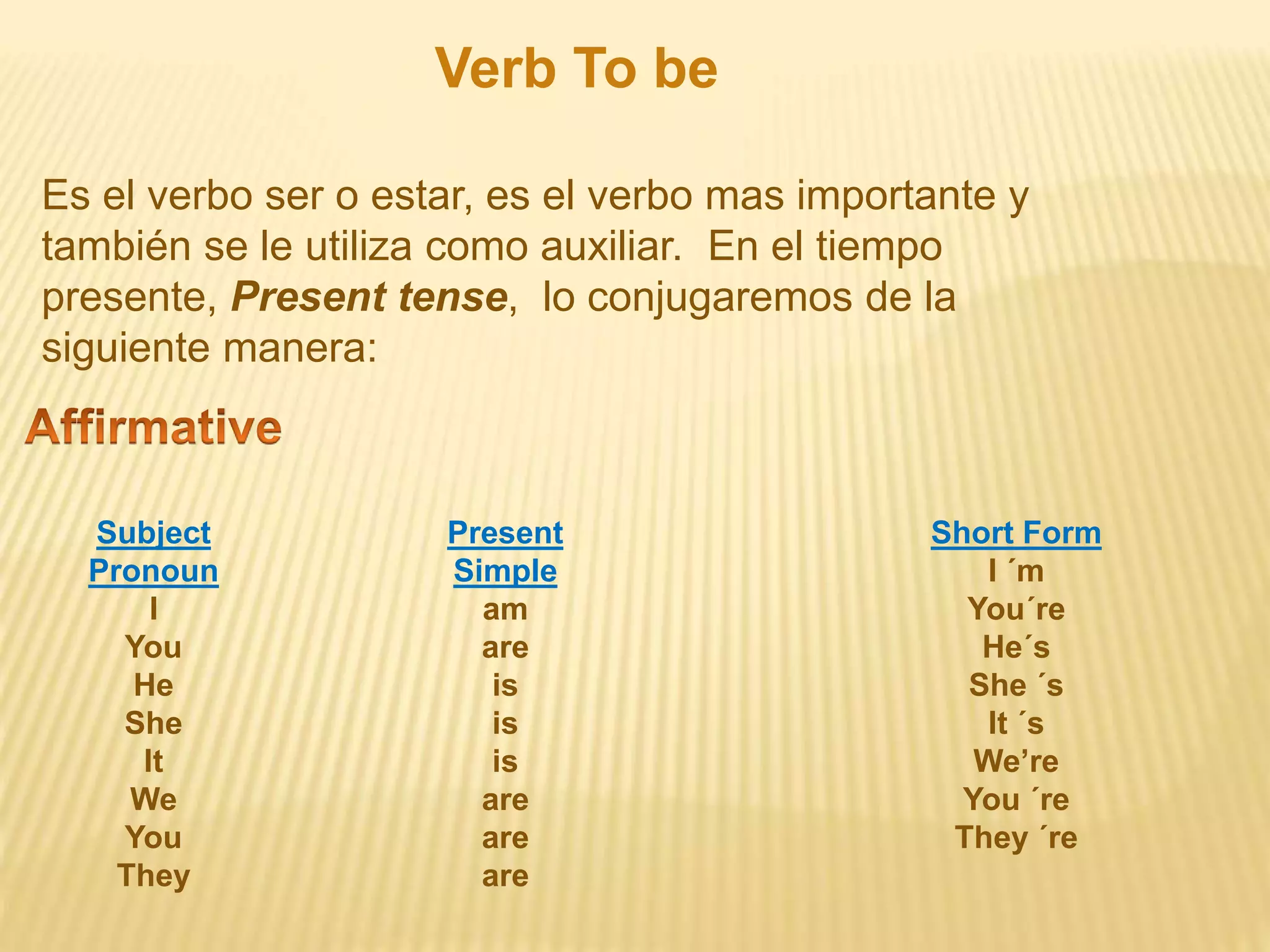 Verb to be (1) | PPT