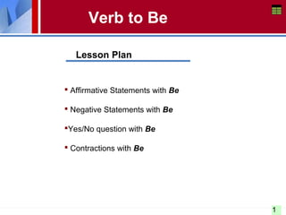 Verb to be (A) | PPT
