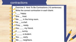VERB TO BE, affirmative, negative, question, uses and Verb to be using ...