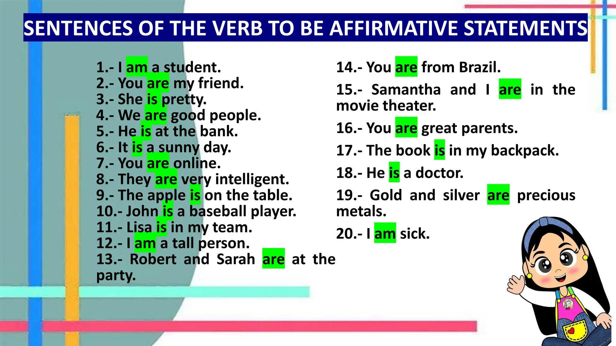 VERB TO BE AFFIRMATIVE STATEMENTS....pdf