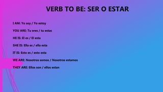 Verb to be in present | PPTX